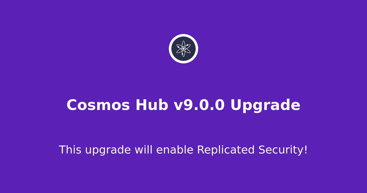 CosmosHub v9.0.0 Upgrade | Polkachu