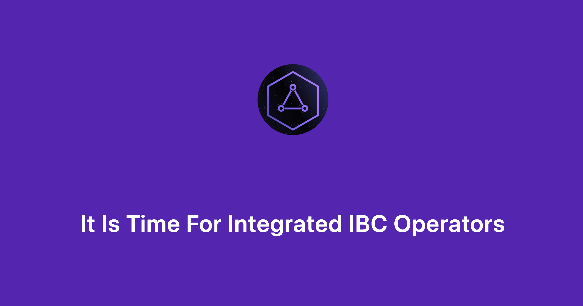 It Is Time For Integrated IBC Operators | Polkachu